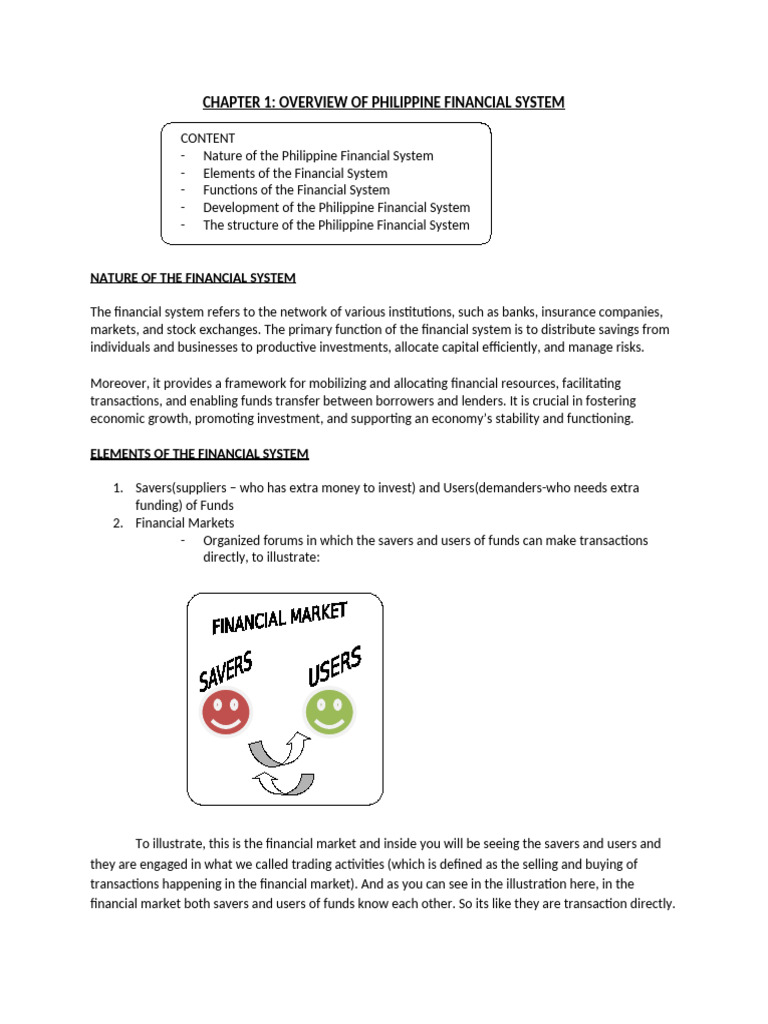 OVERVIEW OF PHILIPPINE FINANCIAL SYSTEM | PDF | Financial Markets ...