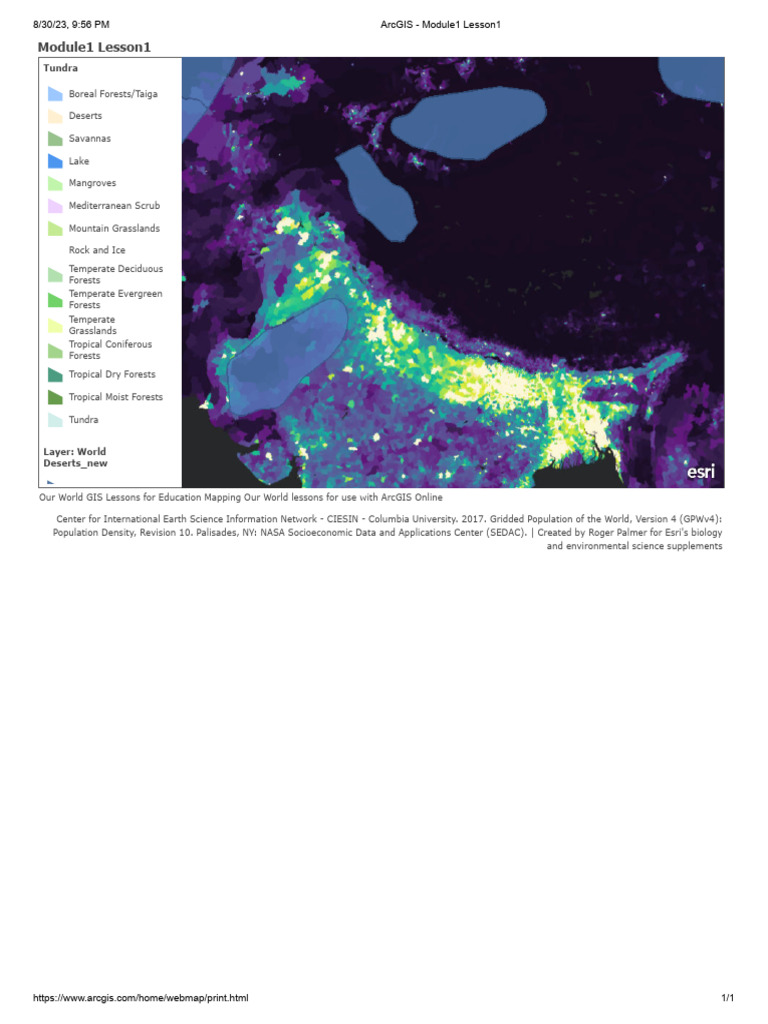 ArcGIS - Module1 Lesson1 | PDF