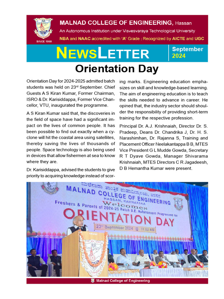 September 2024 College Newsletter Highlights | PDF | Art | Science ...