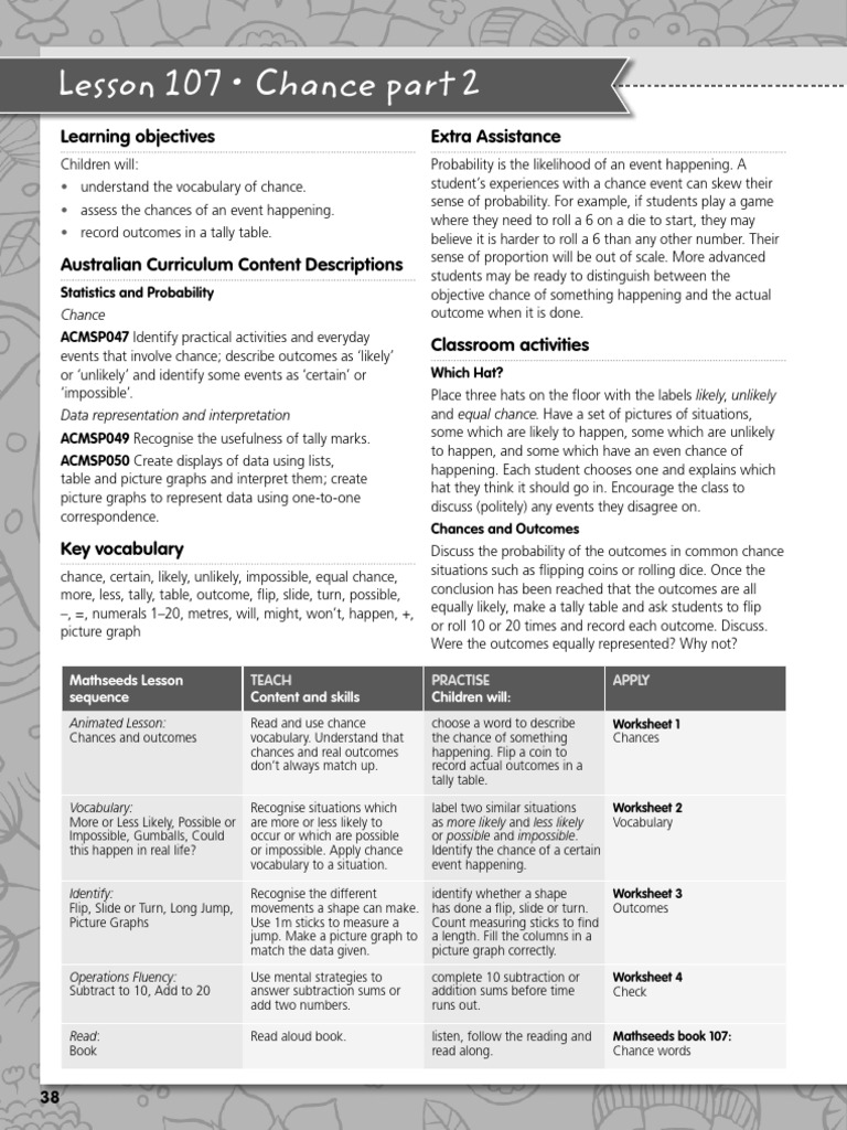 Activity Sheet Maths Homeschool Worksheets Map 22 Lesson 107 | PDF ...