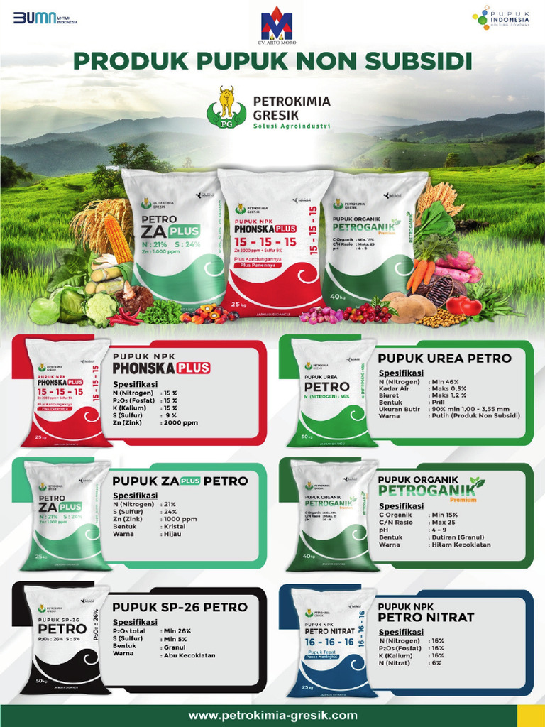Brosur Pupuk Kantor Pusat Cv.artomoro | PDF