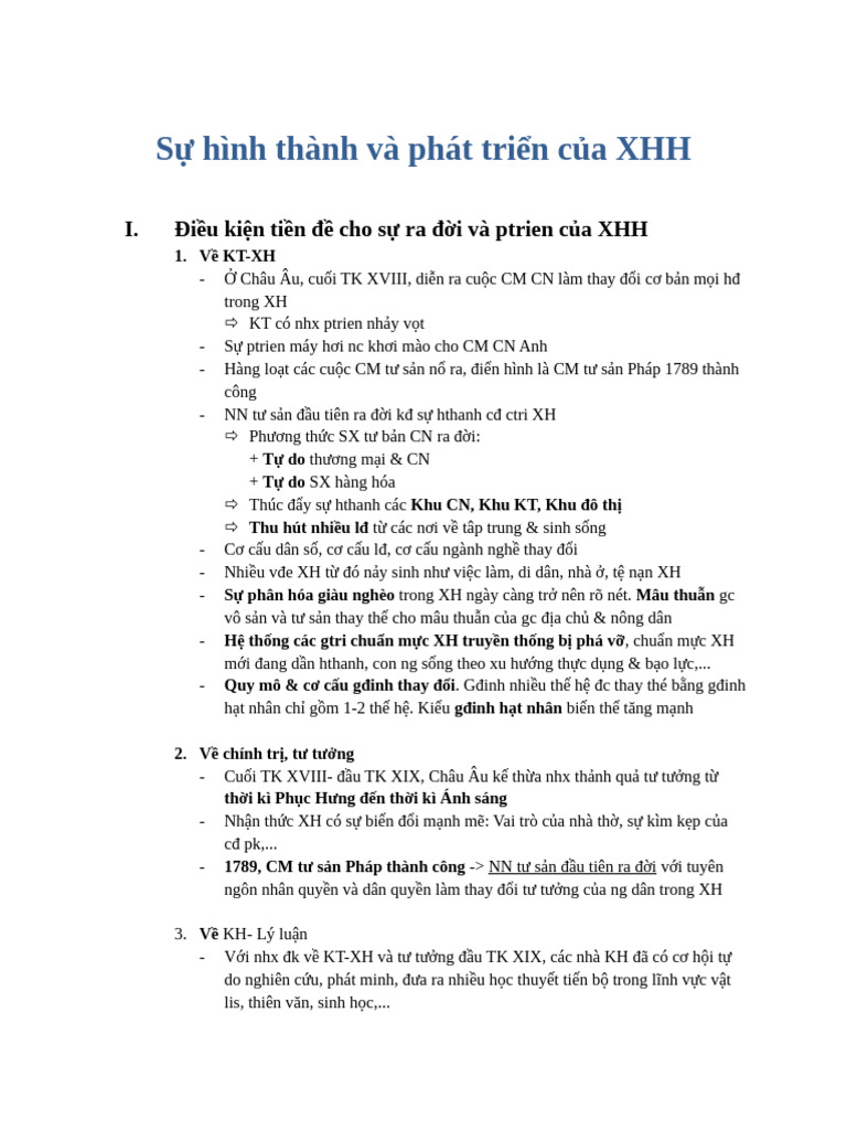 Sự hình thành và phát triển của XHH | PDF