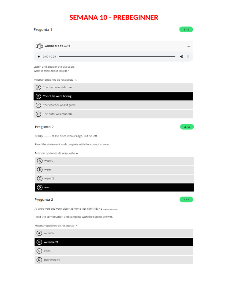 CUESTIONARIO SEMANA 10 | PDF