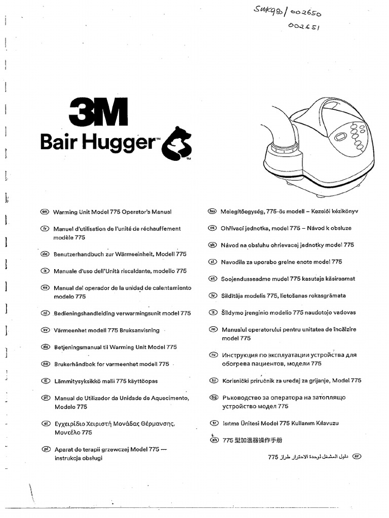 3M Bair Hugger Warming Unit Model 775 Manual | PDF