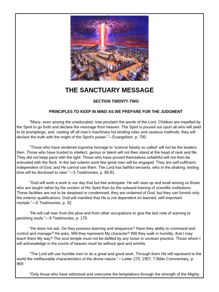 05) The Sanctuary Message - Sections 22-24 | PDF | Jesus | Glory (Religion)