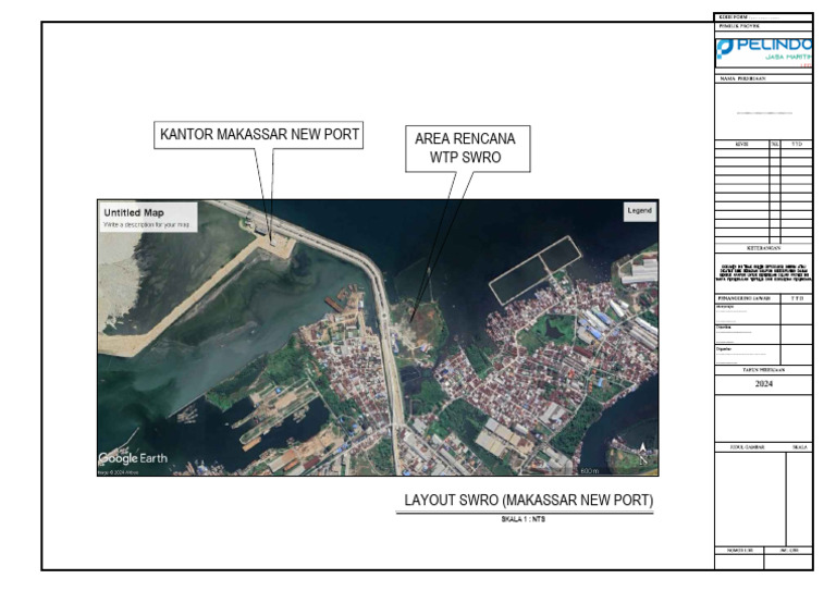 Kantor Makassar New Port Area Rencana WTP Swro: Skala 1: Nts | PDF