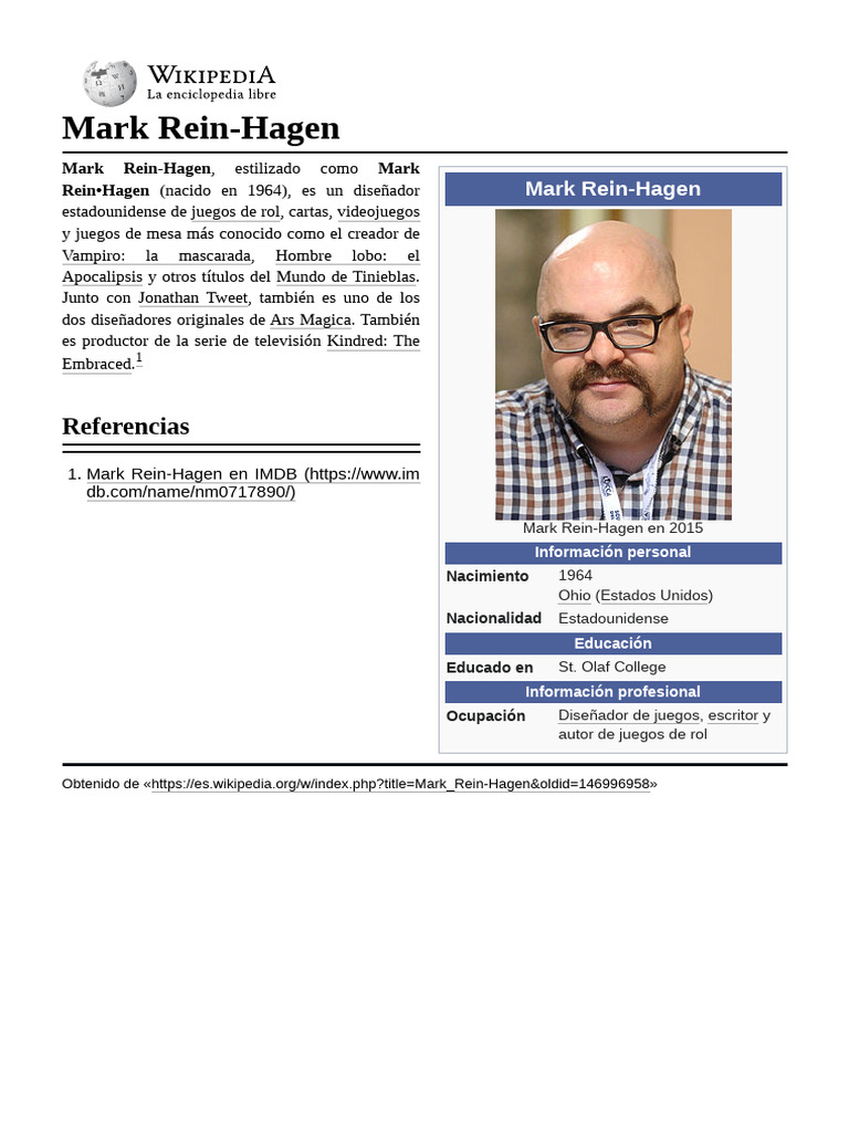 Mark Rein-Hagen | PDF