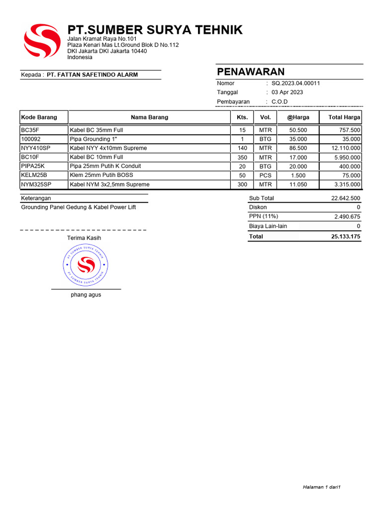 Grounding Panel Gedung | PDF