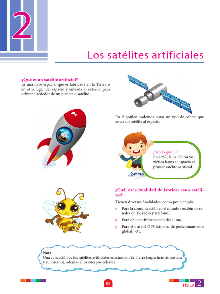 Satélites Artificiales Funciones Y Origen Pdf Satélite Sistema