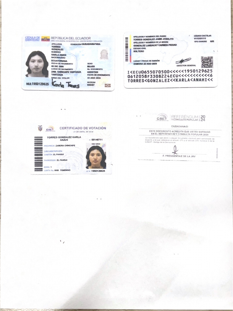 Documentos Personales de Karla Torres | PDF