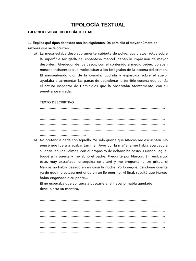Tipología Textual 2 | PDF