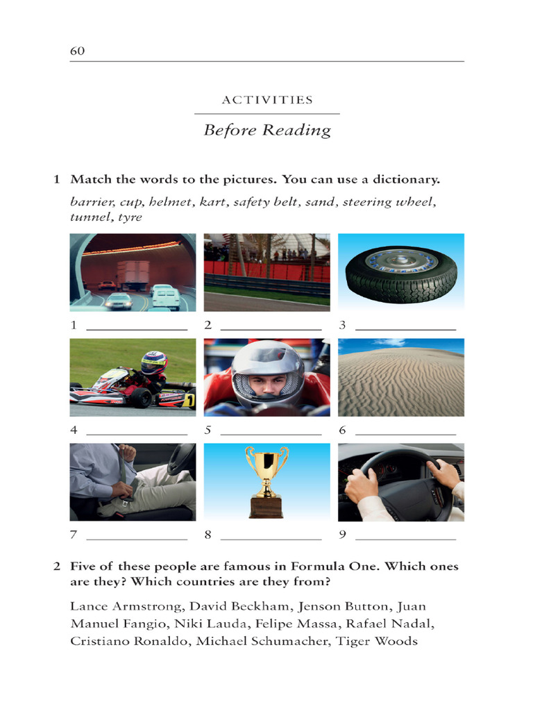 Formula One Activity Pages | PDF