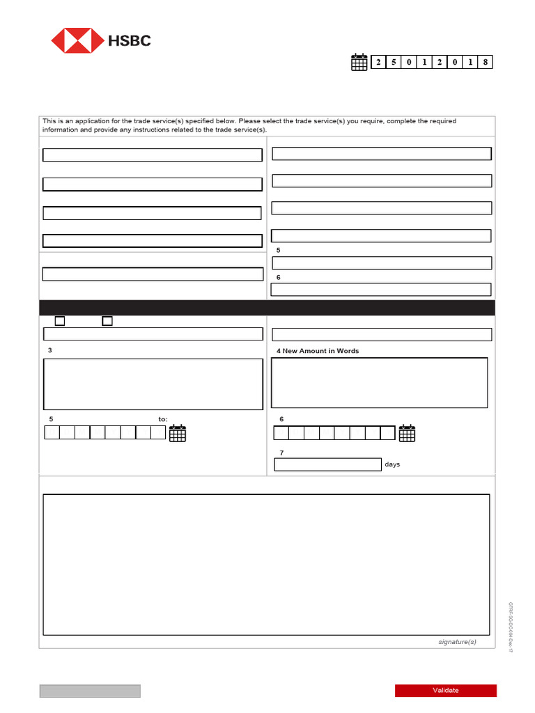 12 17 Application For Amendment To The Transfer of A Documentary Credit ...