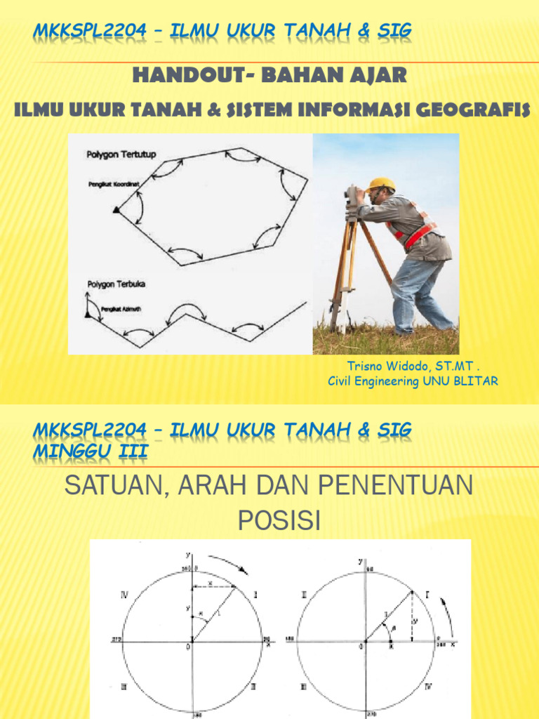 IUT & SIG 03 Satuan Arah, Sudut, Posisi | PDF | Sains & Matematika