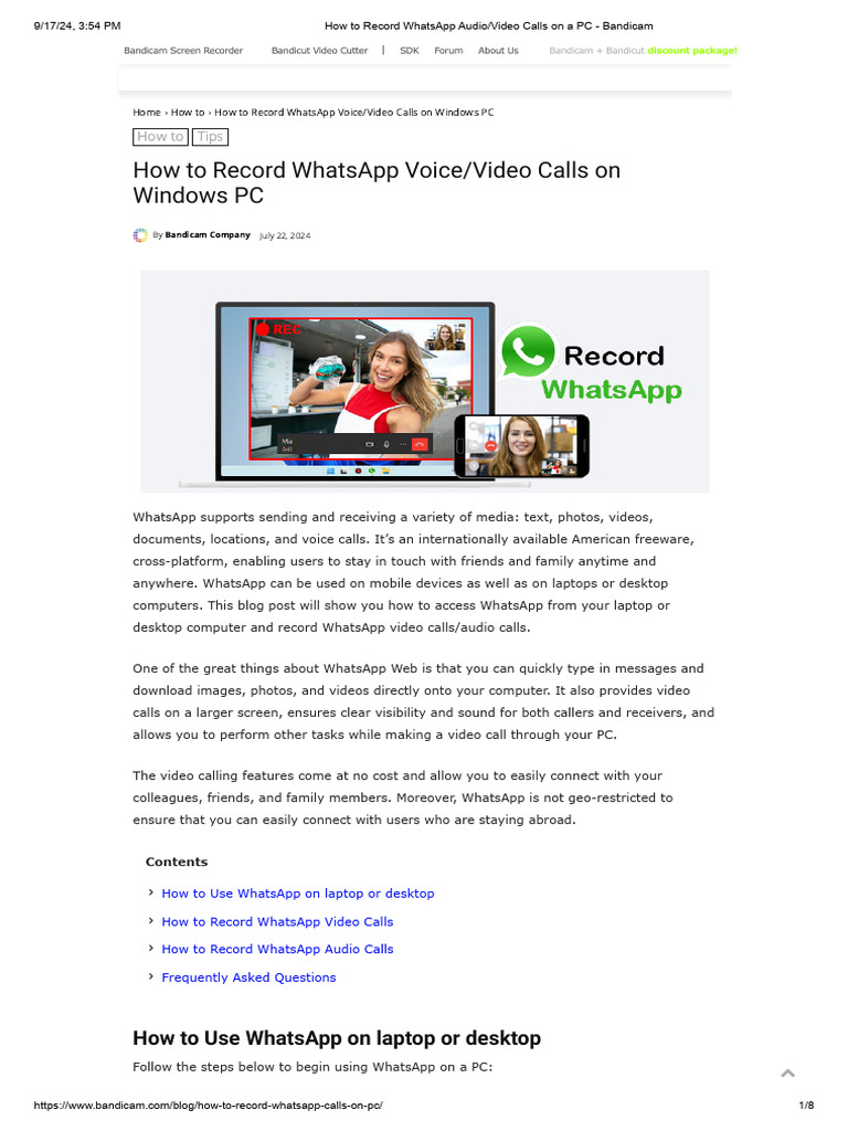 Recording WhatsApp Audio and Video | PDF | Personal Computers ...