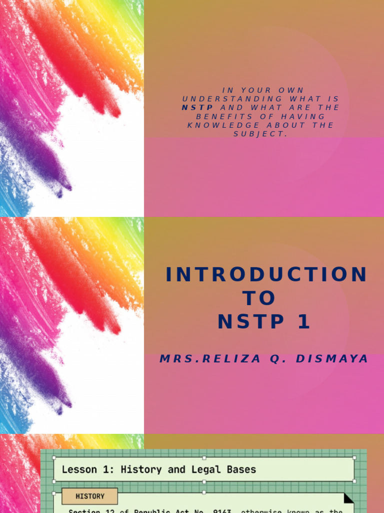Intro To NSTP | PDF
