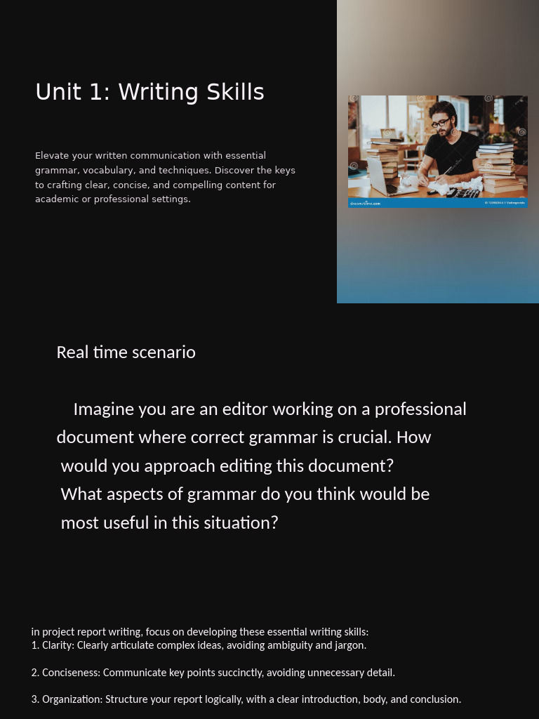 Unit-1-Writing-Skills | PDF | Cognitive Science | Syntax