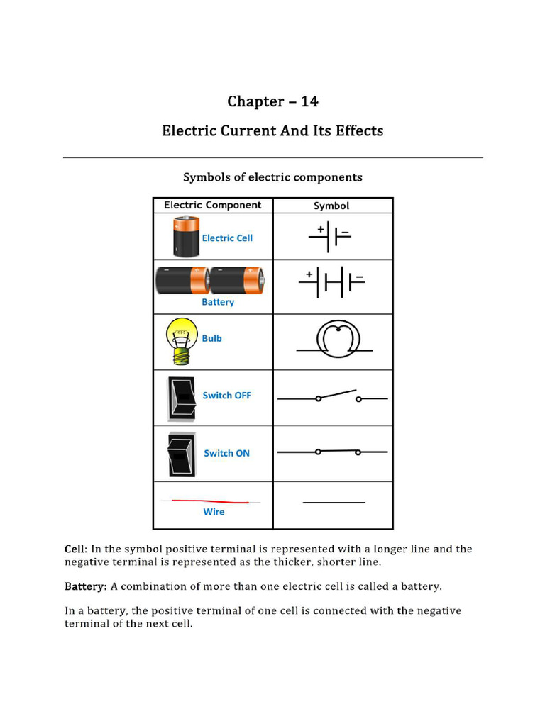 electric current class 7 | PDF