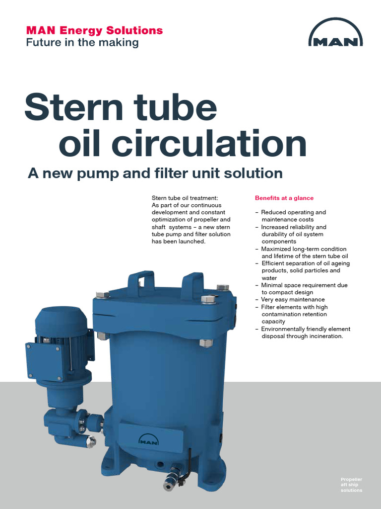 Stern Tube Oil Pump and Filter Solution | PDF | Pump | Filtration