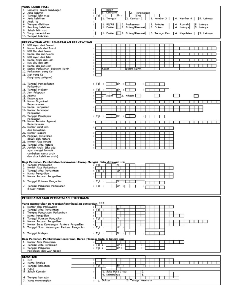 CONTOH FORM SUKET | PDF