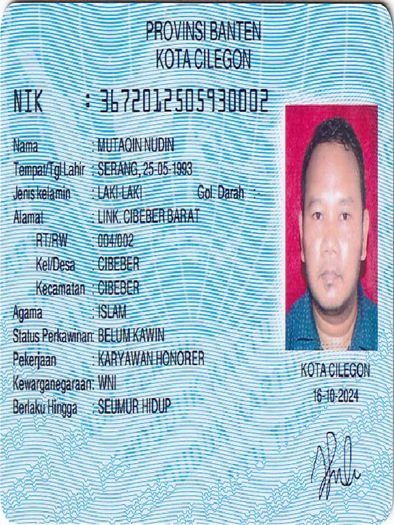 KTP Mutaqin Nudin - 20241016 - 0001 | PDF