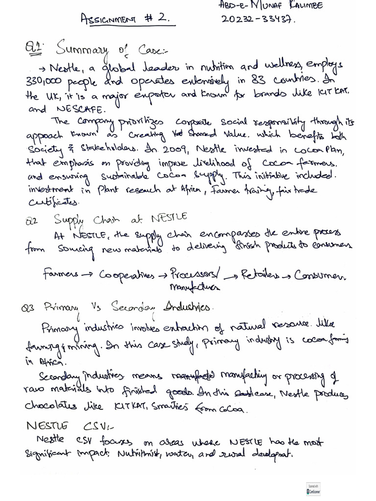 Assignment 2 SCM 20232-33437 | PDF