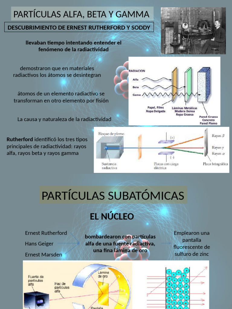 QUIMICA Clase 7 y 8 PARTÃ CULAS SUBATÃ MICAS - NÃ CLEO - NEUTRÃ N ...