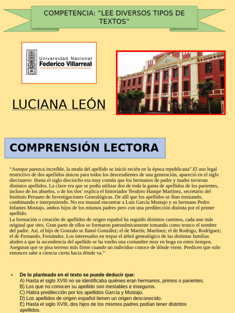Comprensión Lectora | PDF | Historia