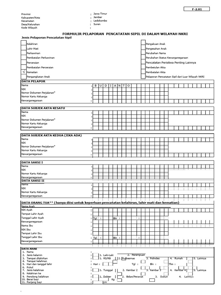 Form 101 | PDF | Hukum