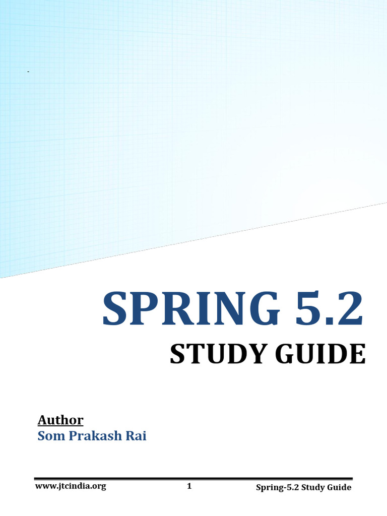 Spring 5.2 Study Guide Overview | PDF | Spring Framework | Software ...