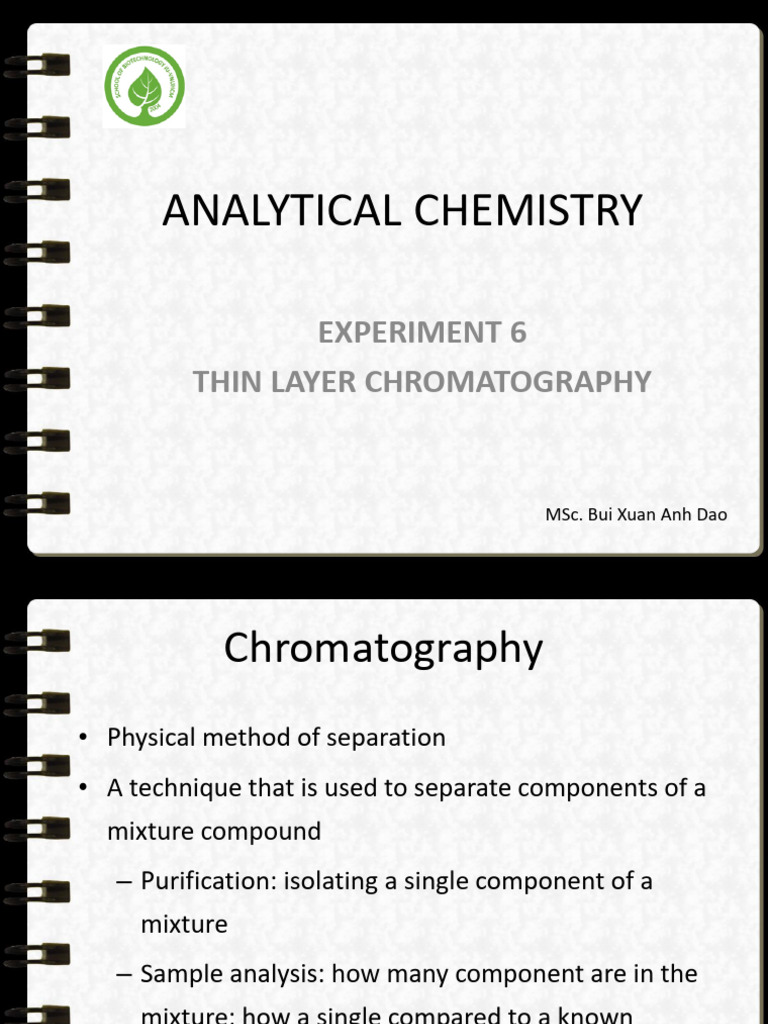 Experiment 6 TLC(1) | PDF | Chromatography | Thin Layer Chromatography