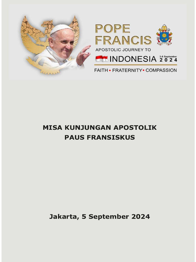 Panduan Teks Misa Bersama Bapa Paus Fransiskus | PDF