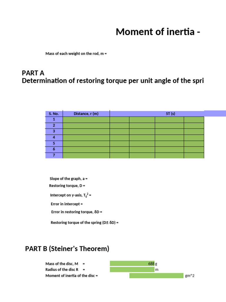 exp_10 MOI | PDF | Torque | Motion (Physics)