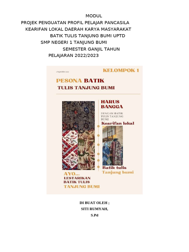 LKPD P5 BATIK | PDF