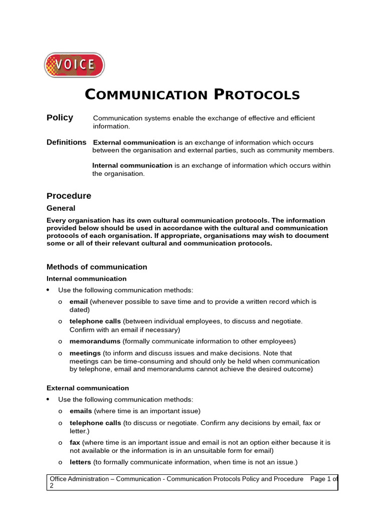 Effective Communication Protocols Guide | PDF | Communication | Information