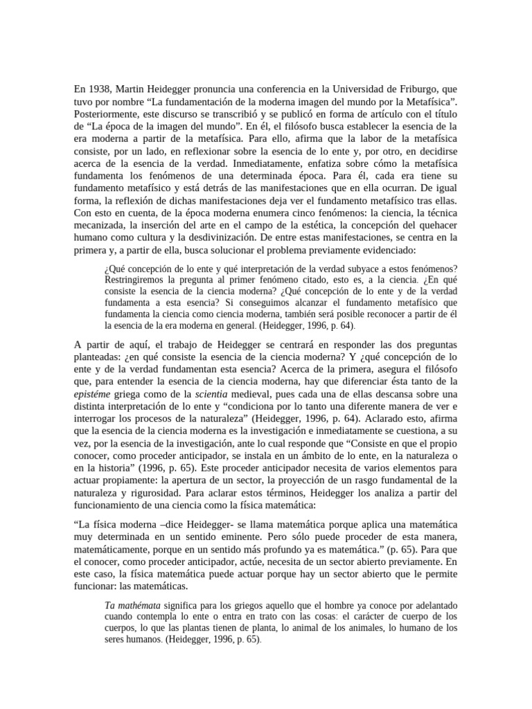 Heidegger Malparido | PDF | Martin Heidegger | Esencia