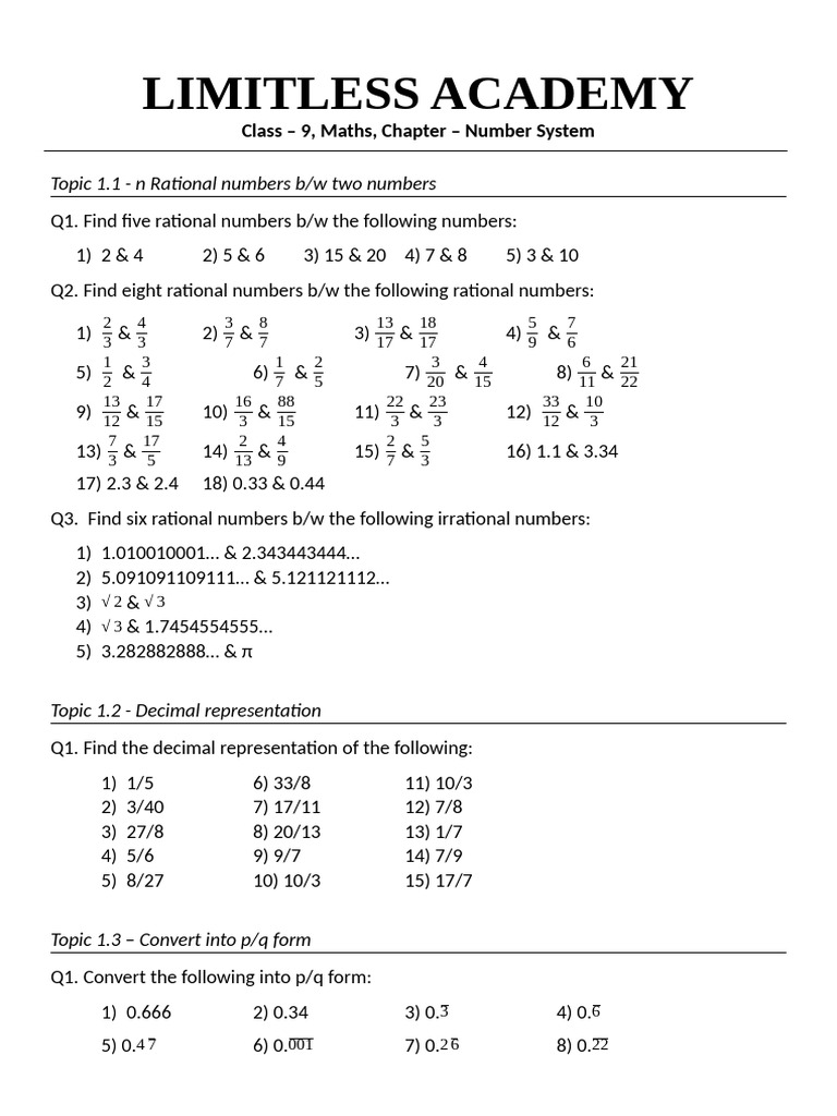Real Numbers | PDF | Numbers | Mathematical Objects