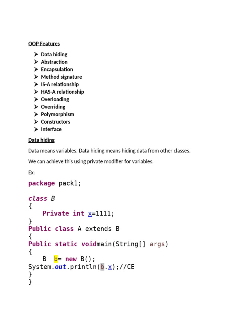 Oop Features Pdf Method Computer Programming Class Computer 8049