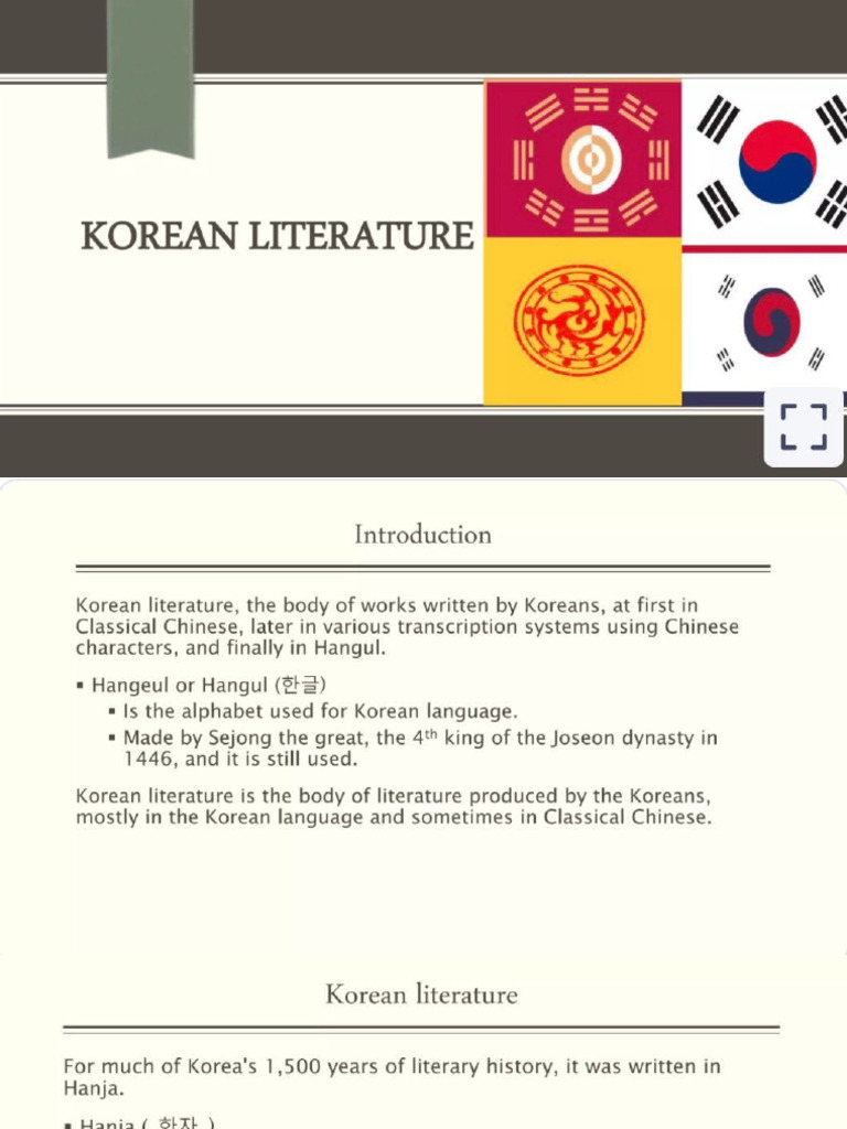 Korean Literature-Carlos Report | PDF