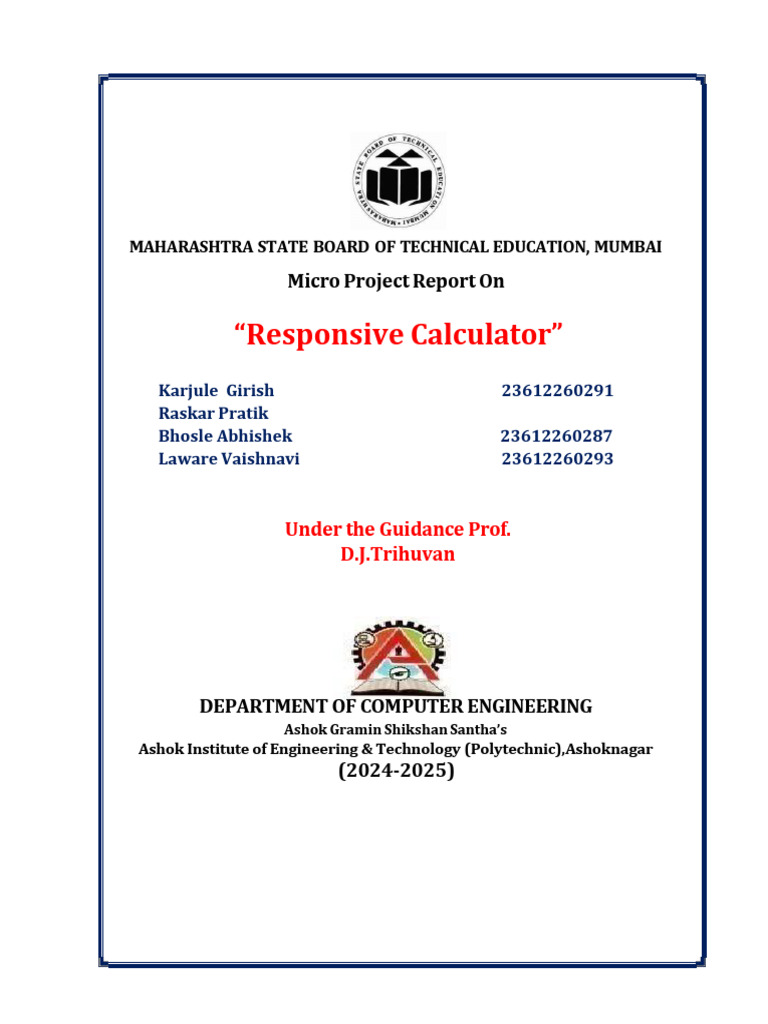 Final year | PDF | Calculator | Java Script