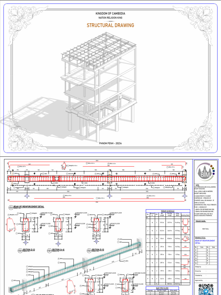 ប្លងលម្អិតសរសៃដែធ្នឹម - REV01 | PDF | Building Technology | Composite Material