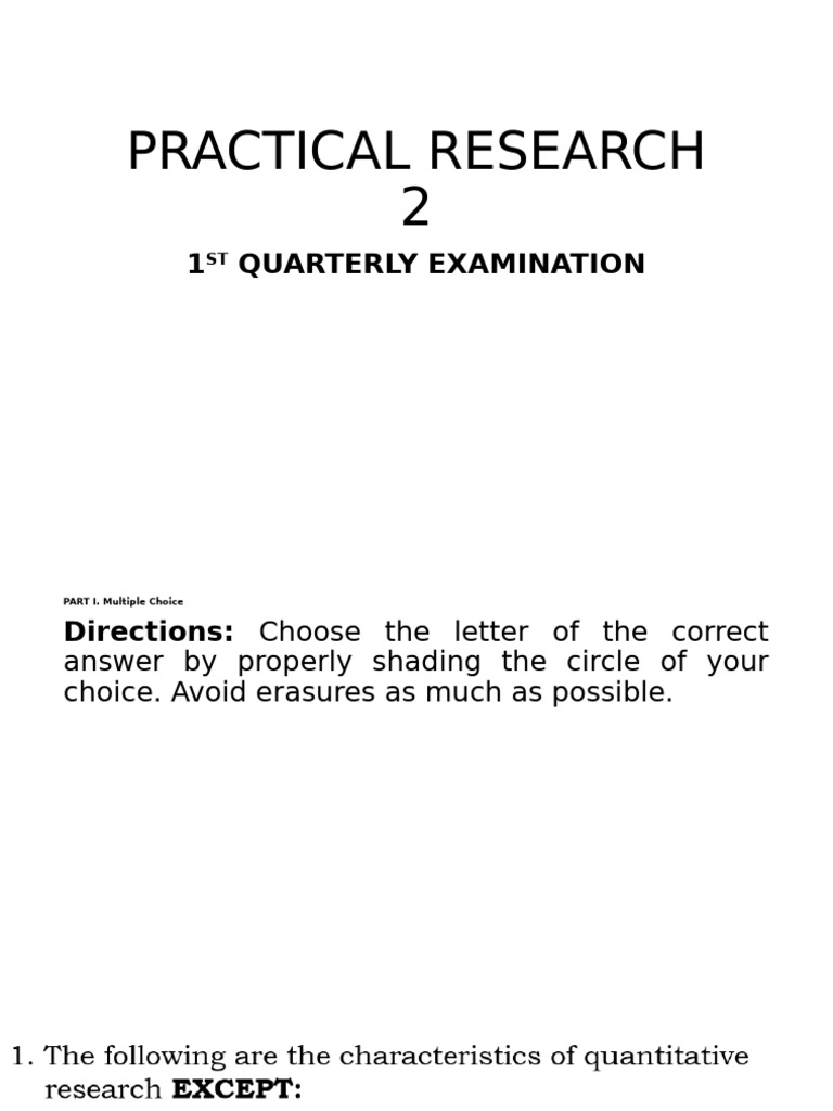 Practical Research 2 | PDF | Teaching Methods & Materials | Science ...