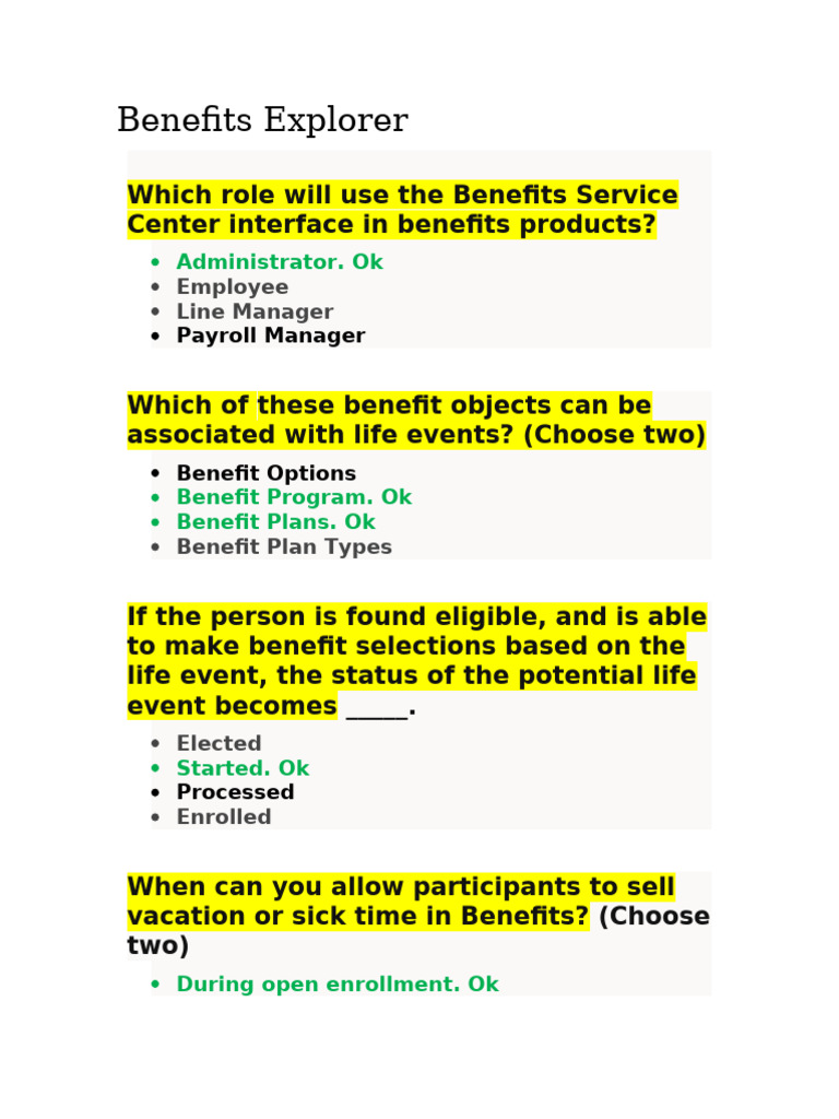 Benefits Explorer - Examen | PDF | Payroll | Business