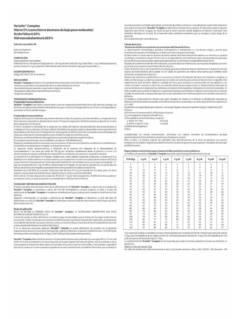 Yectafer Complex Prospecto | PDF