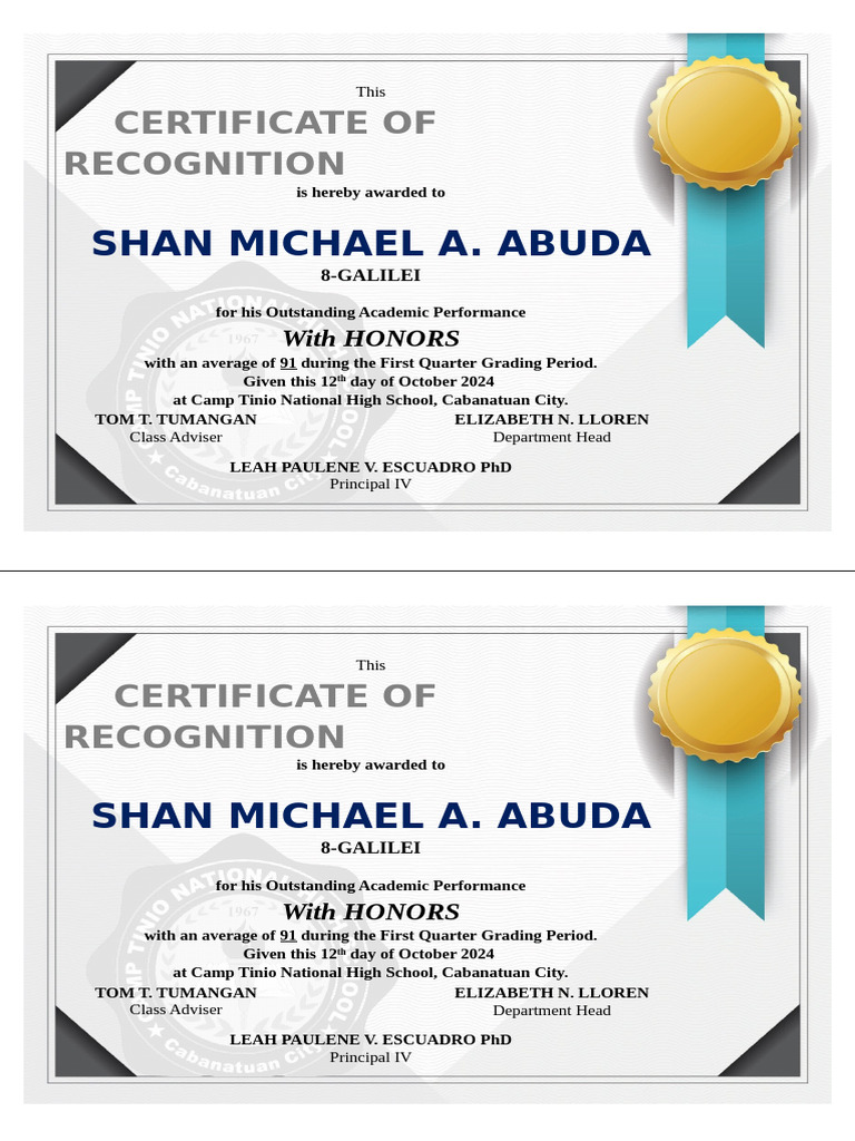 Certificate Template | PDF
