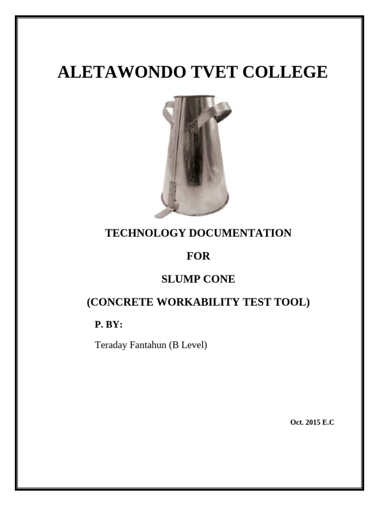 Slump Cone Cover Page and Others | PDF