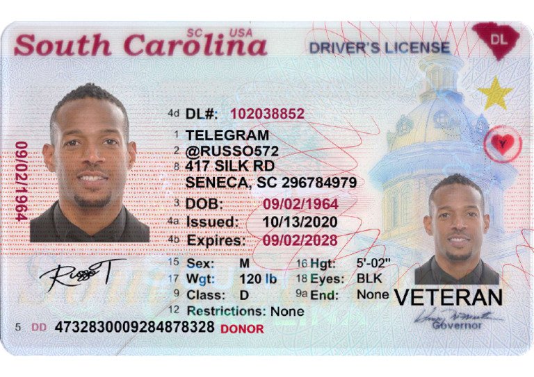 Licencia de Conducir de Carolina Del Sur. South Carolina Driver's ...