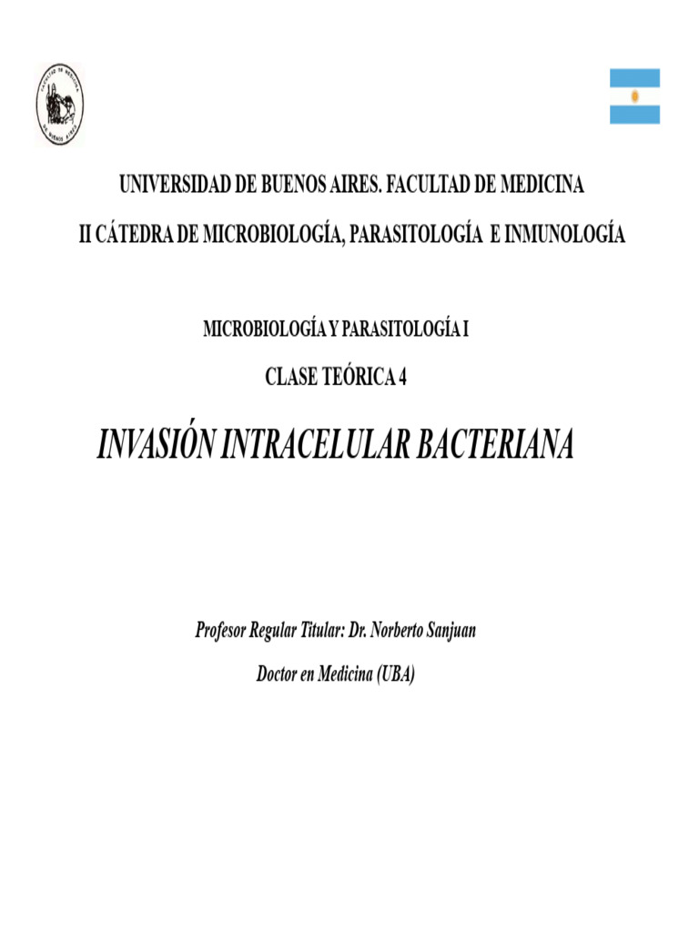 Invasión Intracelular Bacteriana: Mecanismos y Sobrevida | PDF ...