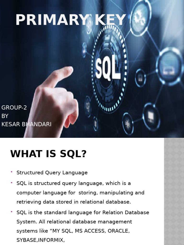 Understanding SQL Primary Keys | PDF