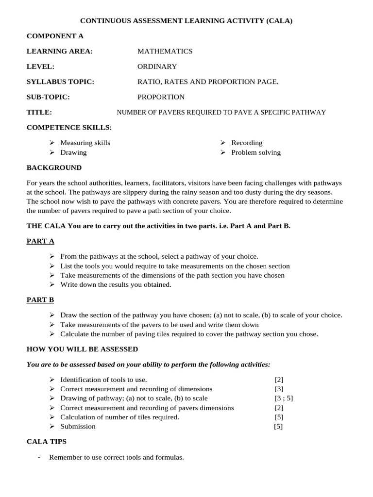 CALA Component A Pathways | PDF | Learning | Cognitive Science